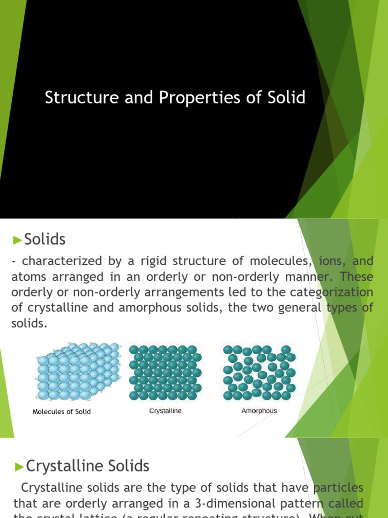 4-STRUCTURE-OF-SOLIDS | PDF | Crystal | Solid