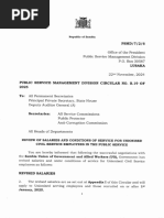 PSMD Circular No. B. 3 of 2024 - Salary Increaments For 2024 | PDF