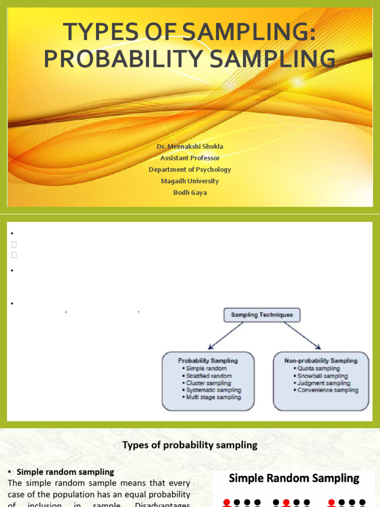 Types of Probability Sampling Explained | PDF | Sampling (Statistics ...
