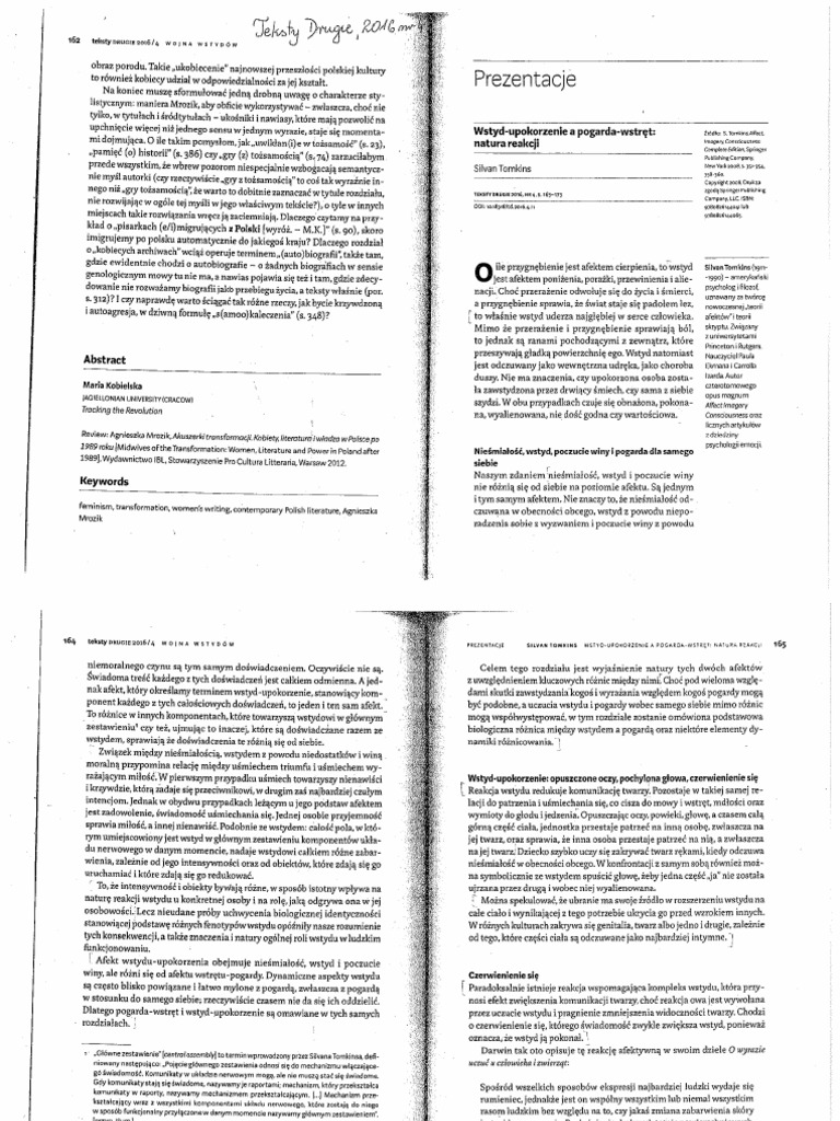 S. Tomkins - Wstyd-Upokorzenie... | PDF