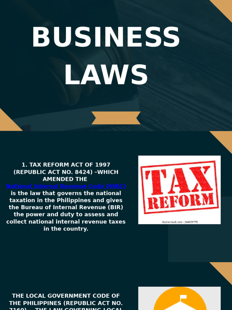 Business Laws | PDF | Taxes