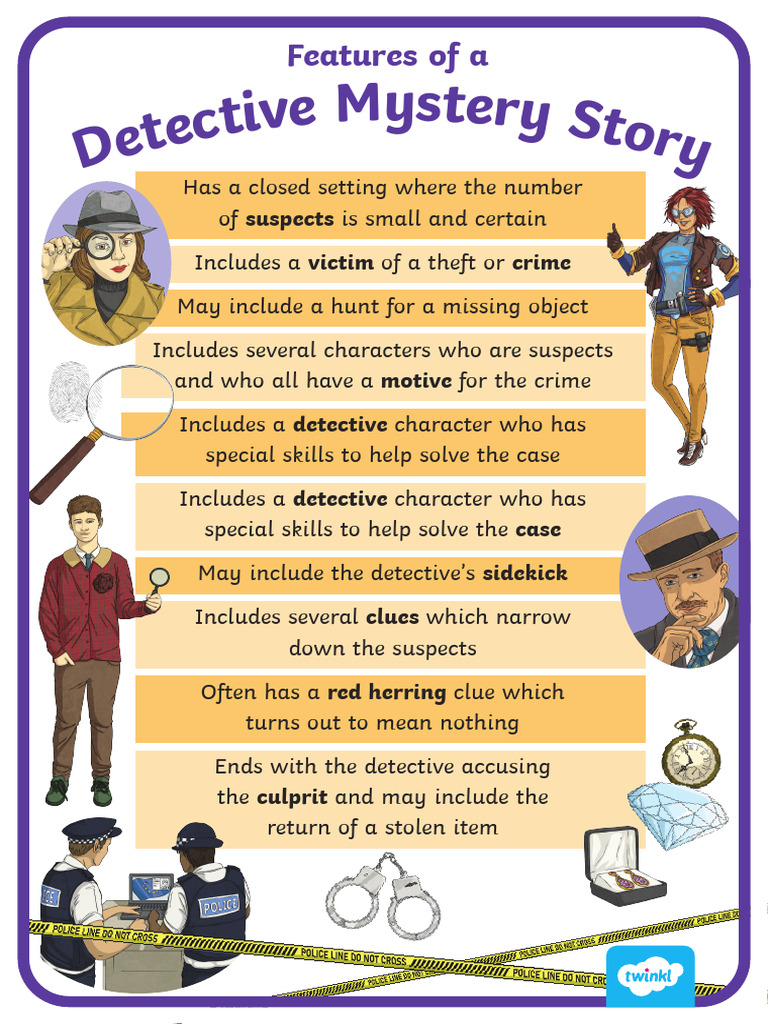 Features of a Detective Mystery Story - A3 Poster | PDF