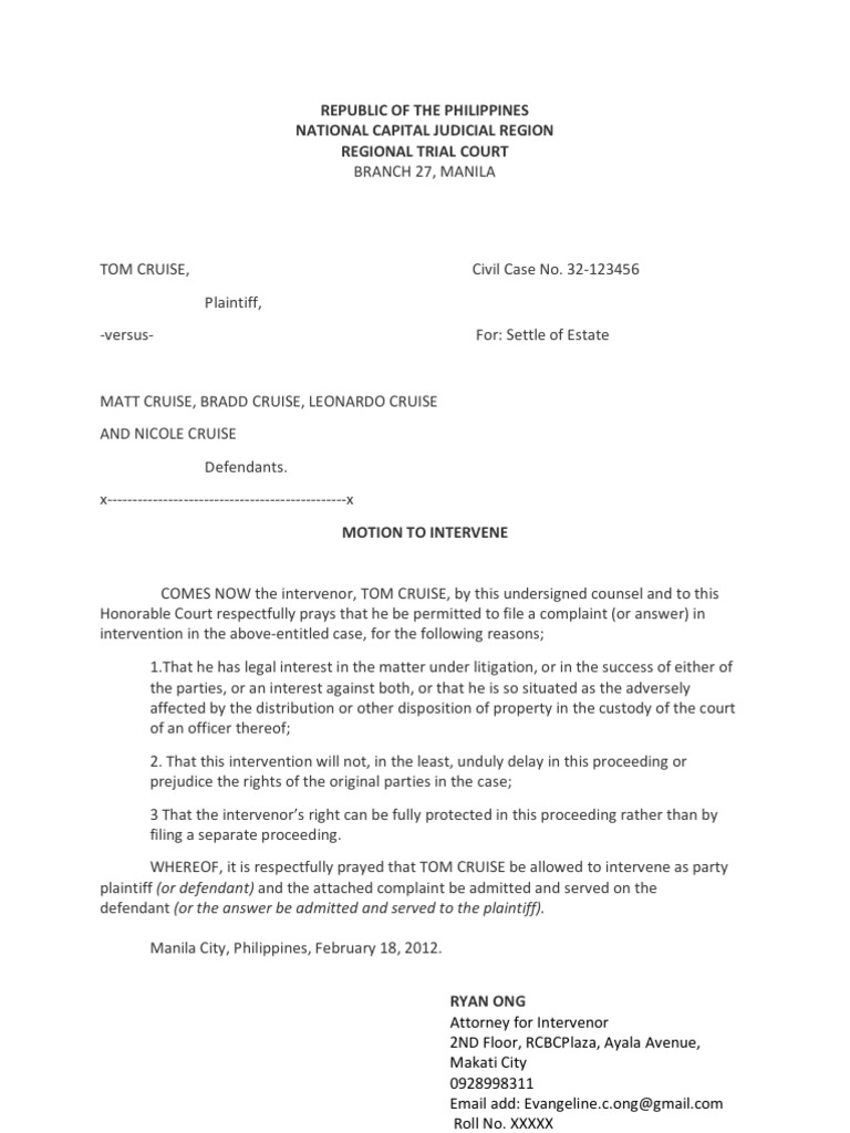 Motion To Intervene | PDF