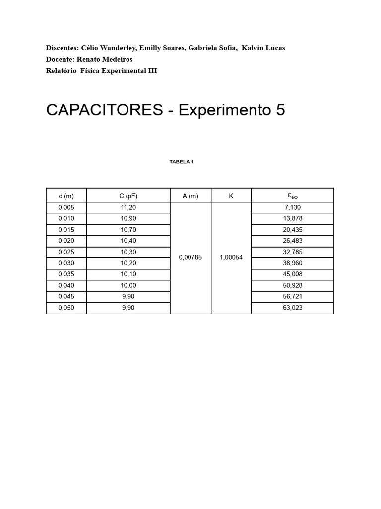 Experimento 5 | PDF