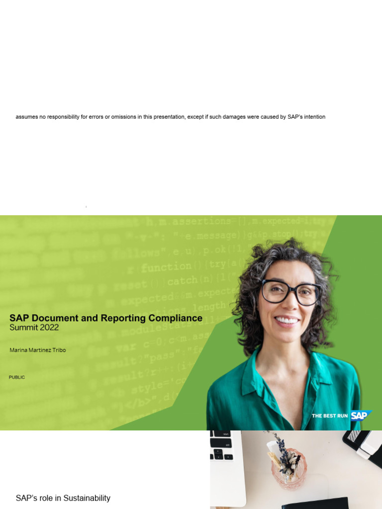 Sap Document and Reporting Compliance Summit 2022 How To Respond To New Sustainability ...