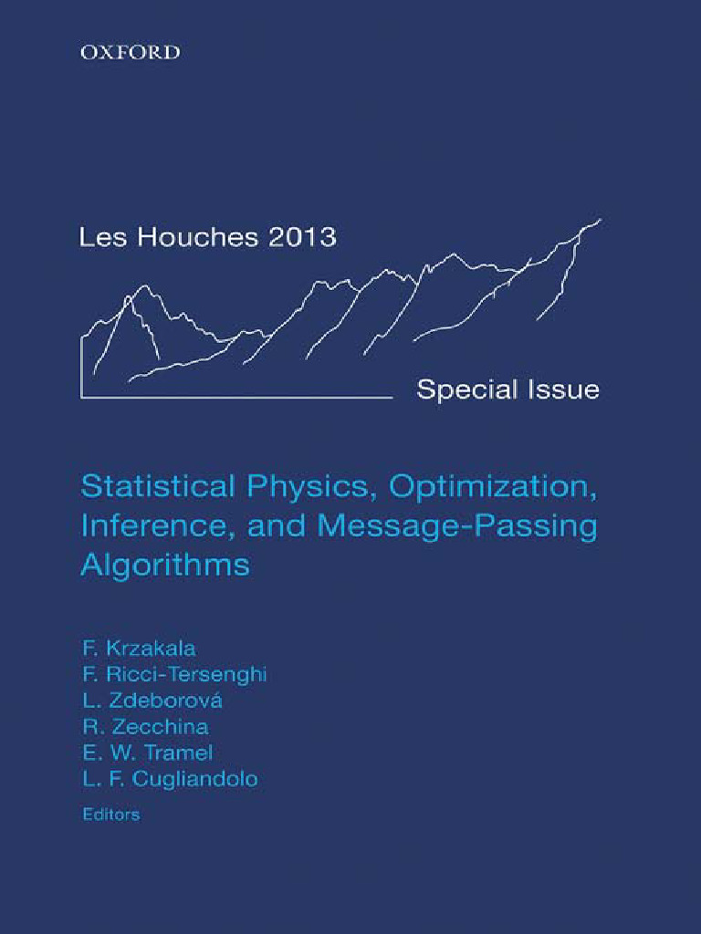 Statistical Physics Optimization Inference And Message Passing Algorithms Krzakala Pdf