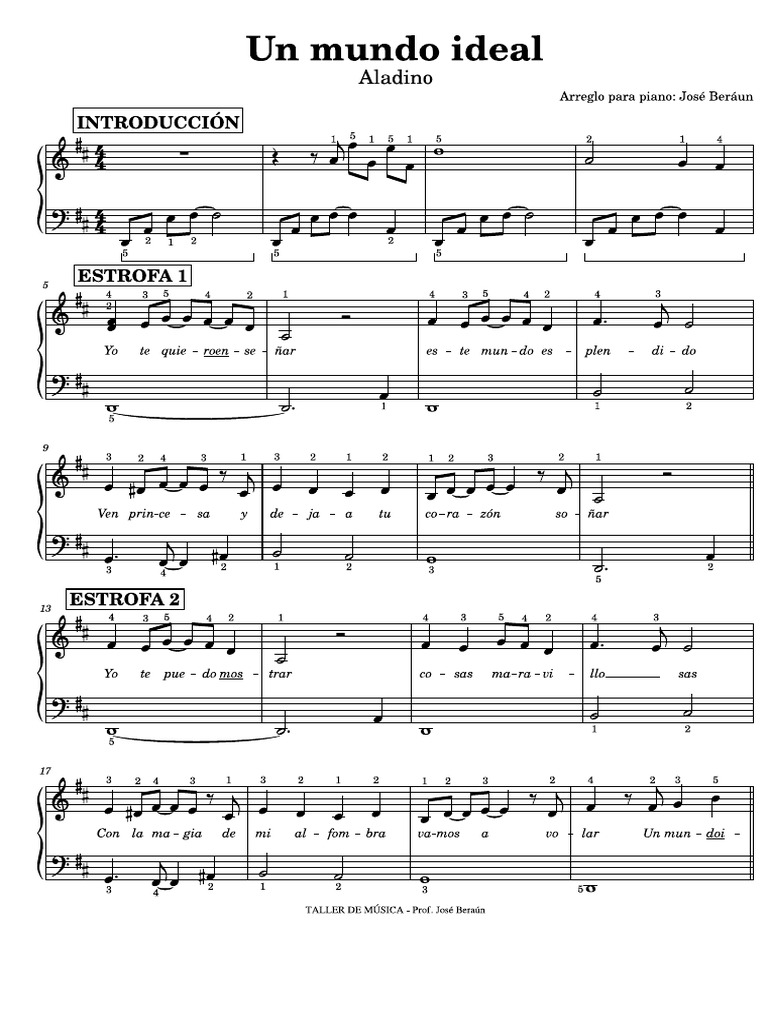 Um Mundo Ideal - Partitura | PDF