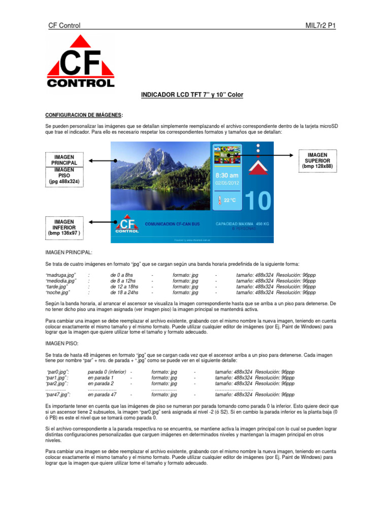 Manual Indicador LCD 7" y 10" Color | PDF | Informática