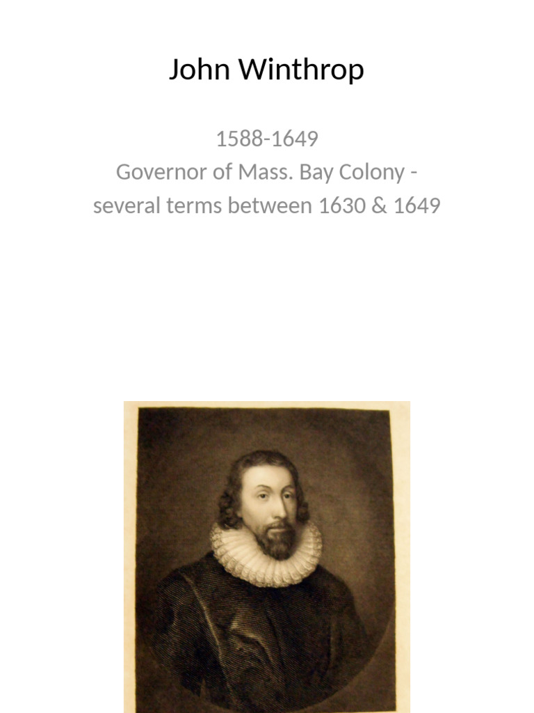 01 Winthrop 1 | PDF | Puritans | John Winthrop