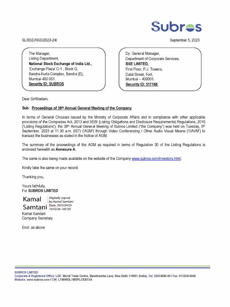 Proceeding Transcript of 38th AGM | PDF | Audit | Automation