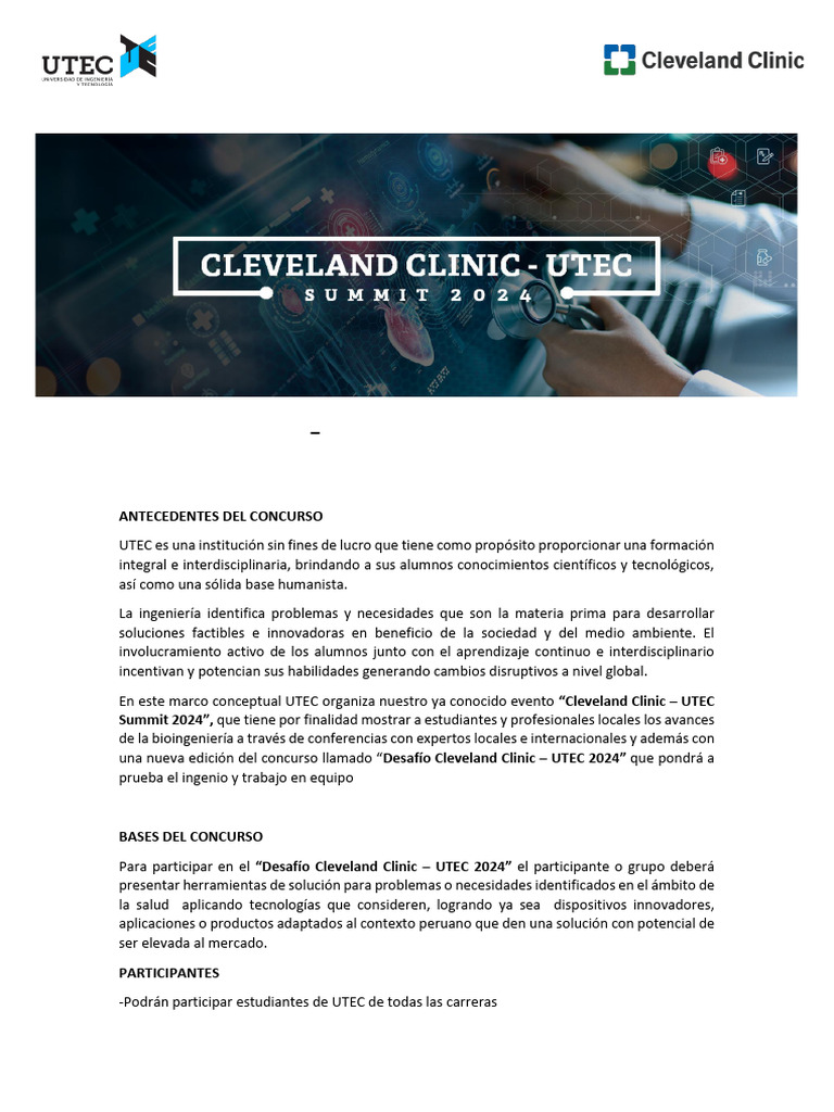 Desafío de Innovación UTEC 2024 | PDF | Ingeniería biológica