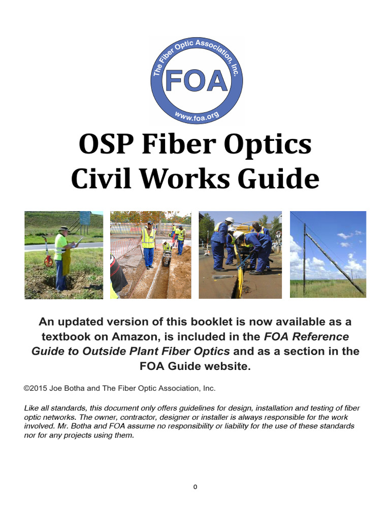 OSP Civil Works Guide-FOA | PDF | Fiber Optic Communication | Road