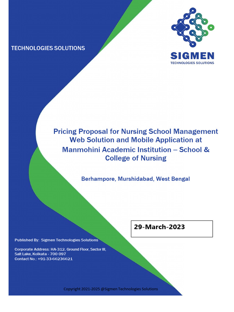 Manmohini Academic Institution Fees Proposal | PDF | Fee | Mobile App