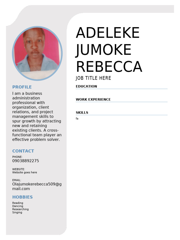 Adeleke Jumoke Rebecca | PDF