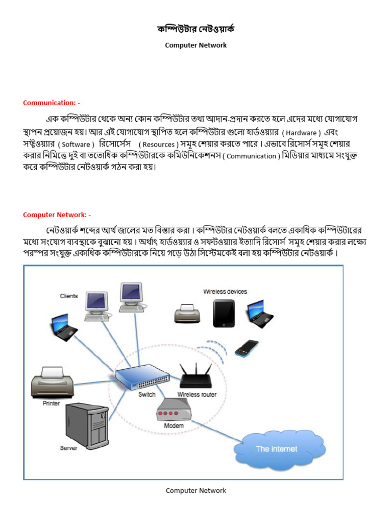 Networking Note Bangla | PDF