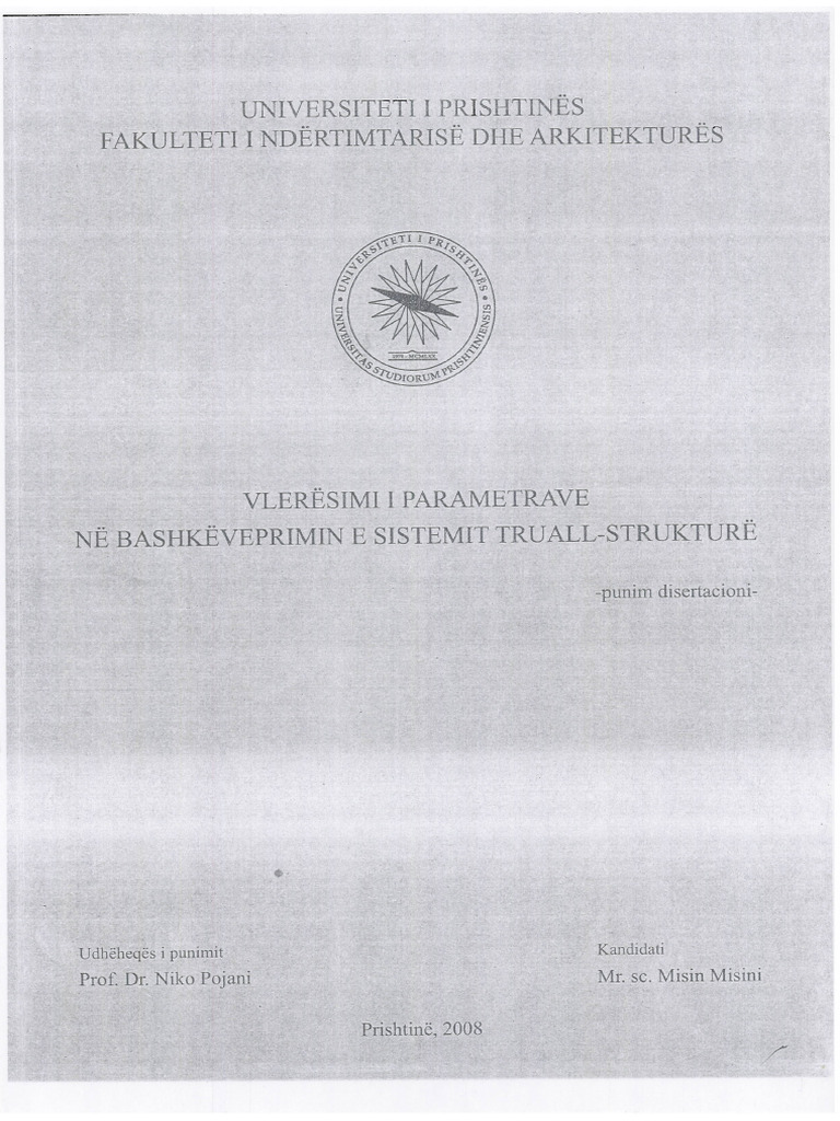 Disertacion I Doktoratës - Misin Misini | PDF