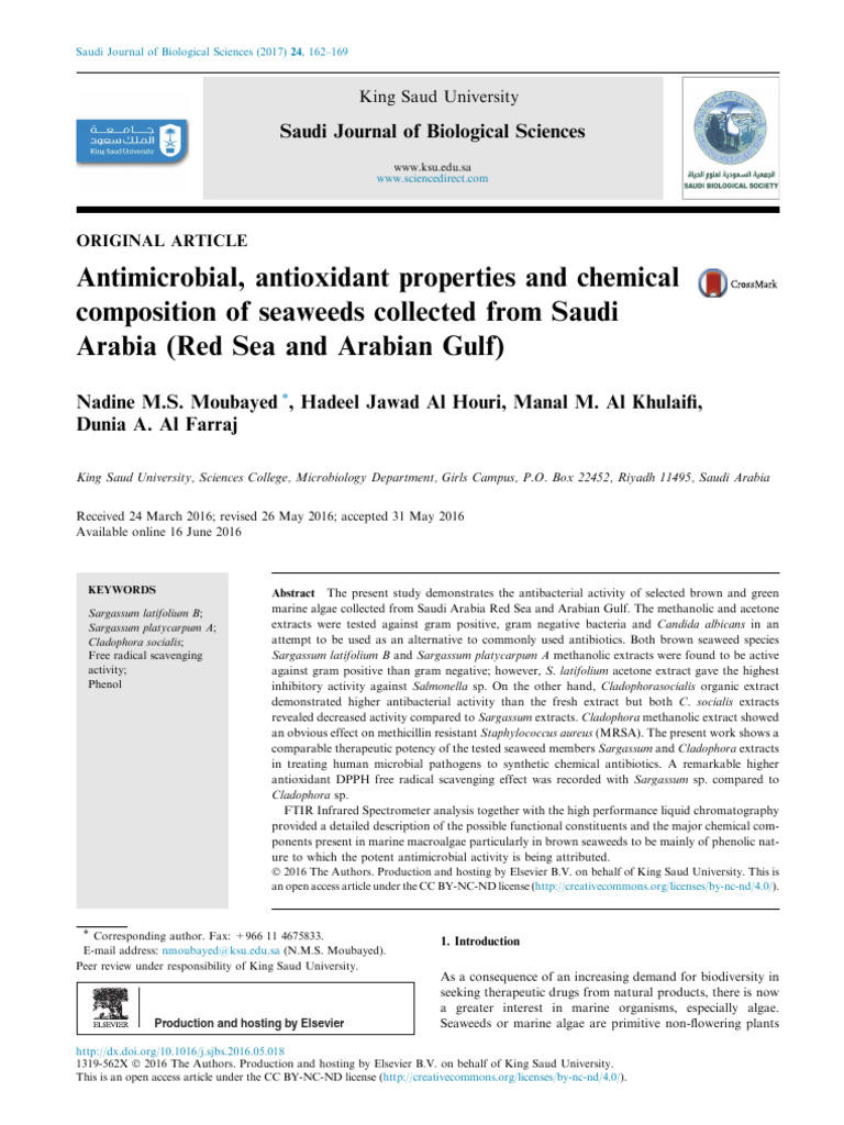 Antimicrobial, Antioxidant Properties and Chemical | PDF | Antimicrobial | Bacteria