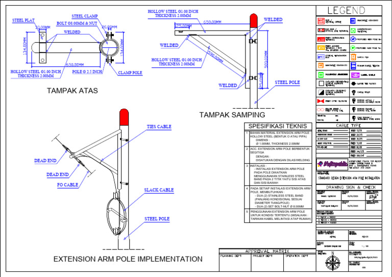 Standard Design Extension Arm Pole Installation | PDF