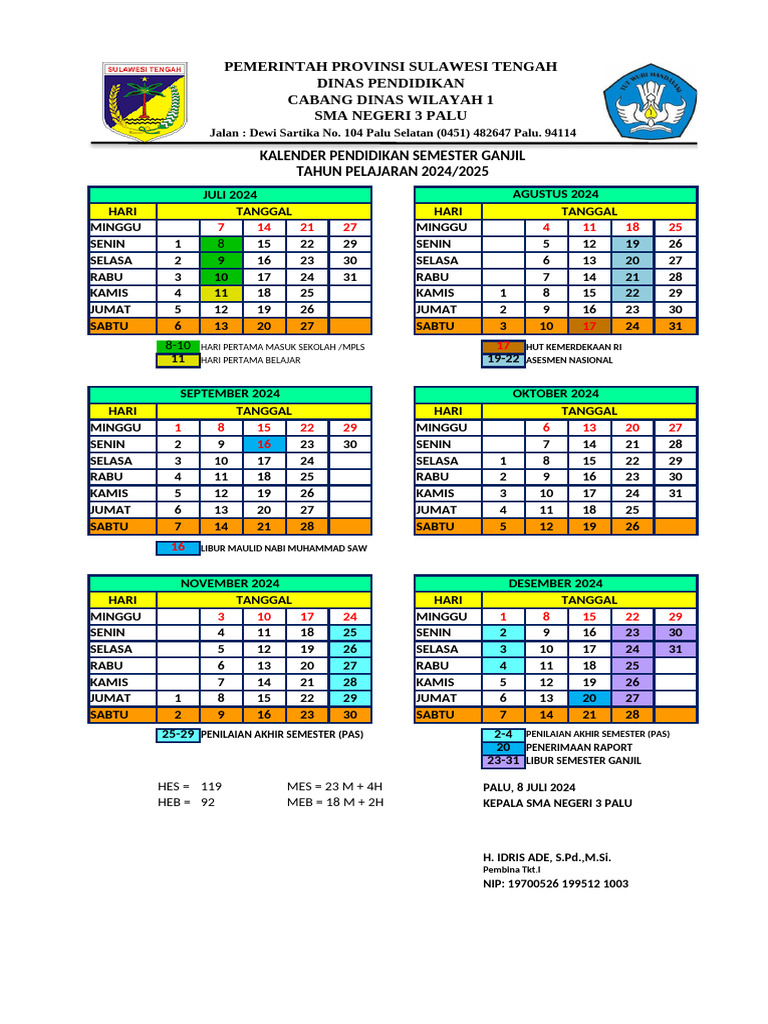 KALDIK 2024-2025 GANJIL | PDF