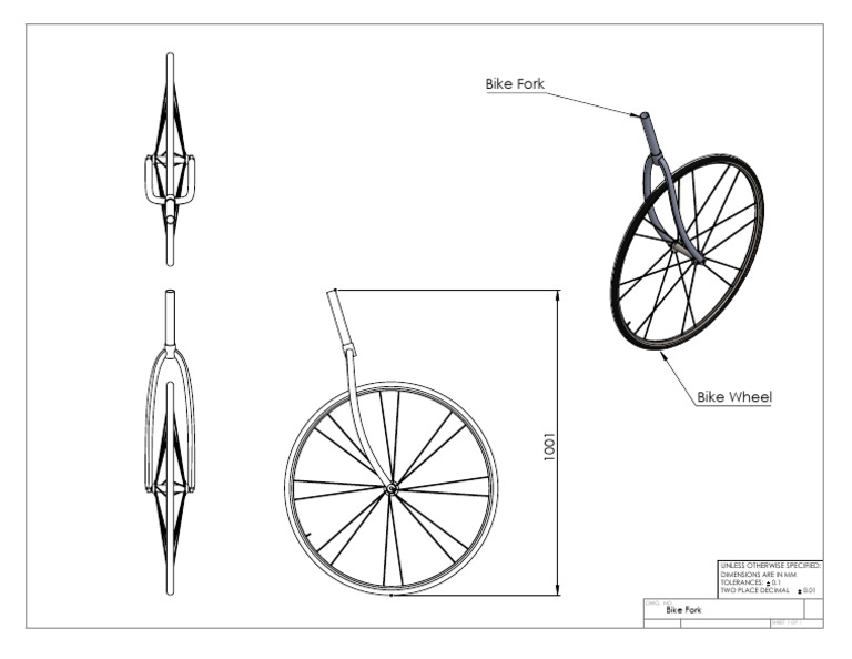 Technical Drawing: Bike Fork | PDF