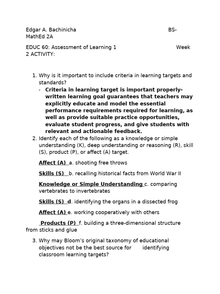 Bachinicha Activity | PDF
