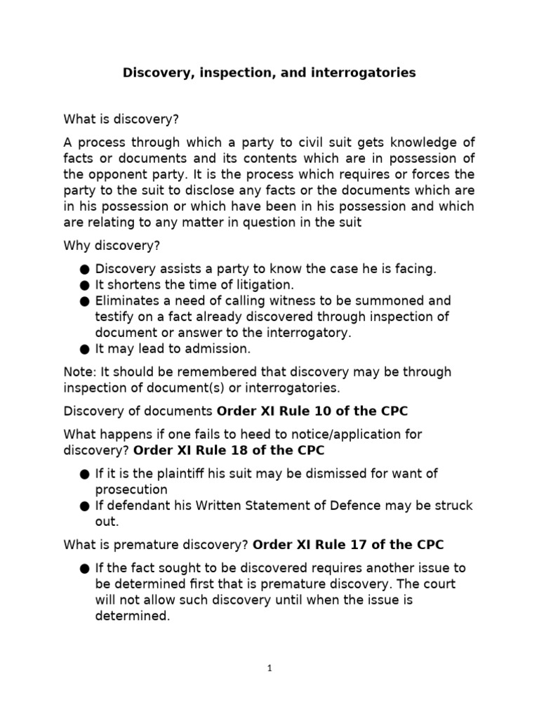 Understanding Discovery and Interrogatories | PDF | Discovery (Law) | Affidavit
