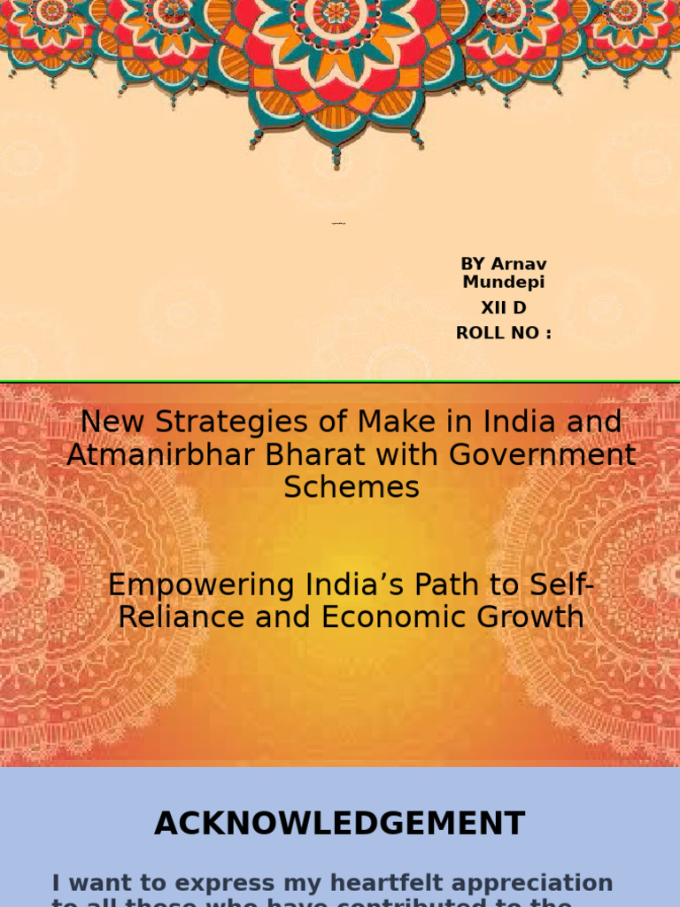 Arnav English Project | PDF | Infrastructure | Small And Medium Sized Enterprises