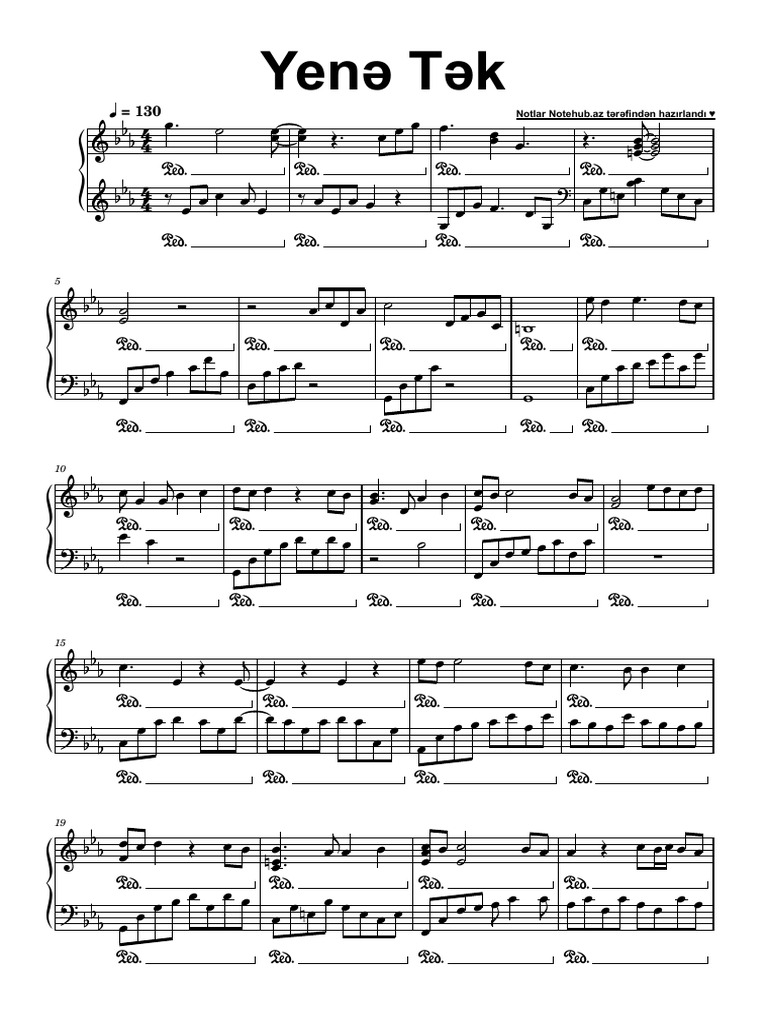 Yenə Tək (Notehub.az) | PDF