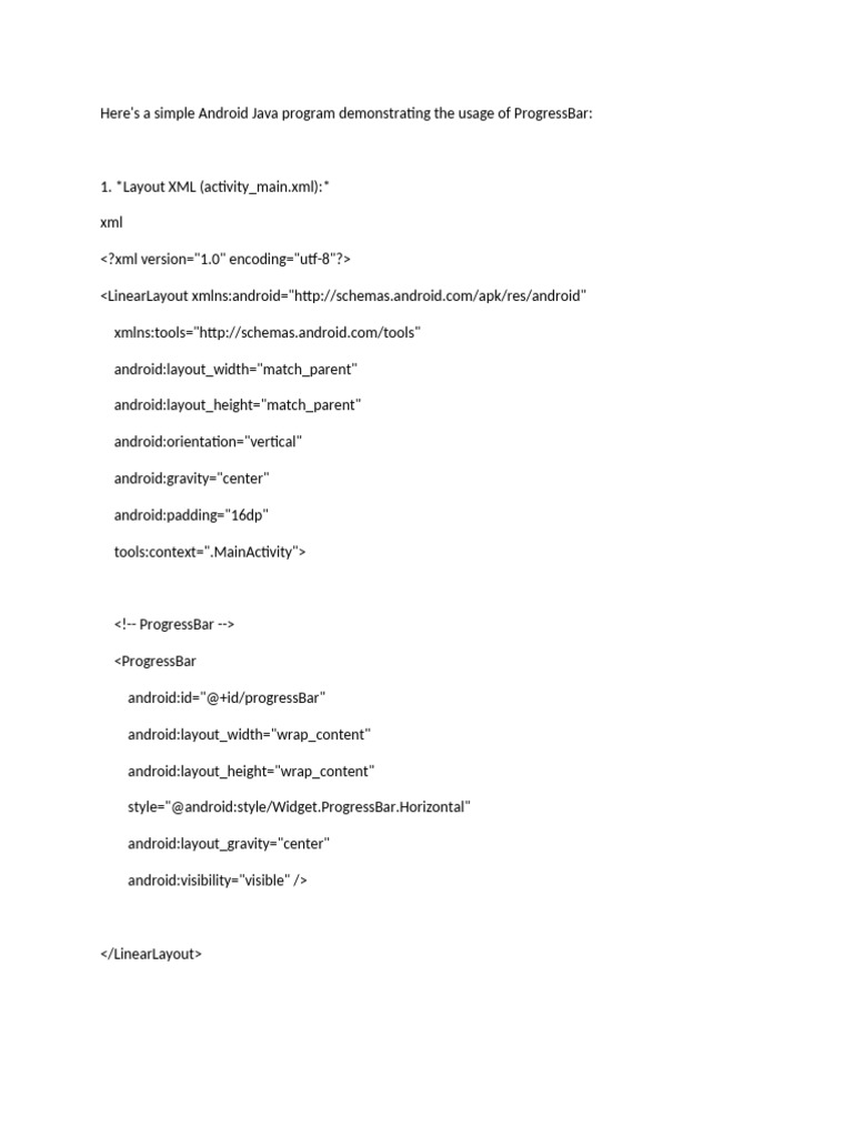 Progressbar | PDF | Android (Operating System) | Embedded Linux Distributions