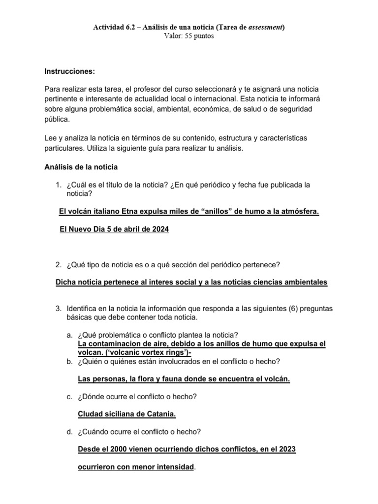 TAREA 6-2 Analisis de Una Noticia Coralies Morales | PDF