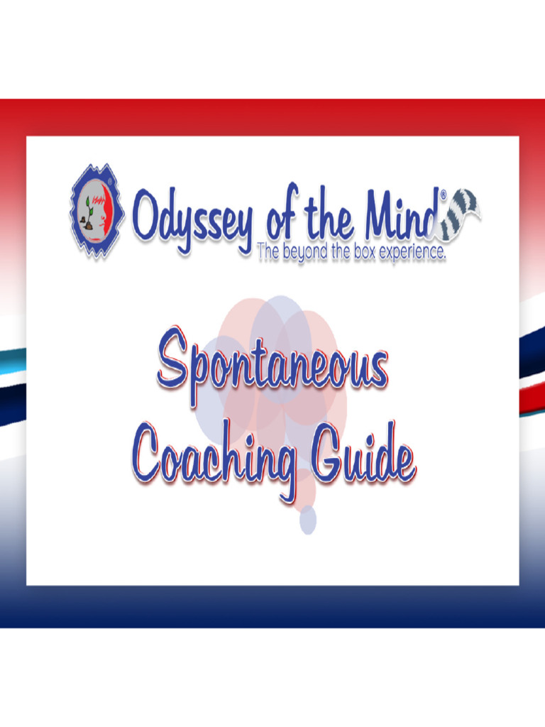 Spontaneous Coaches Guide | PDF | Creativity