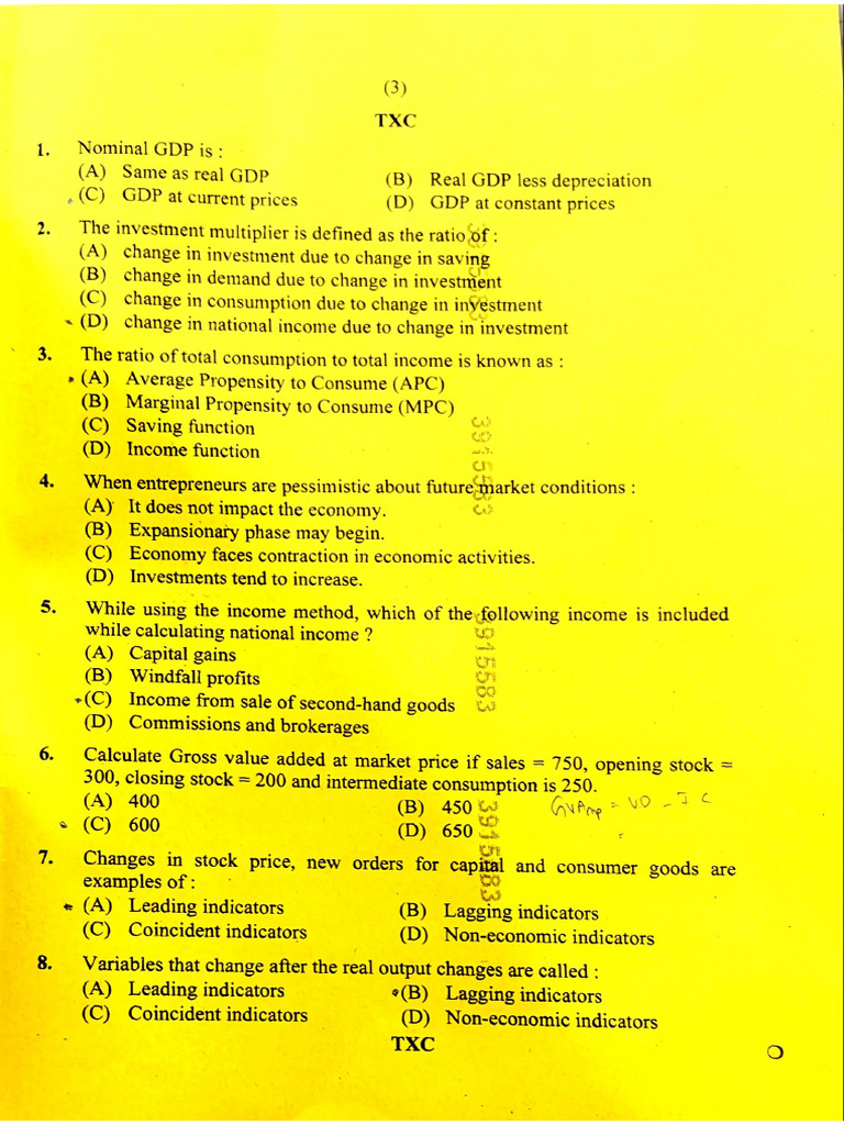 Economics Jan 2025 Exam Paper | PDF