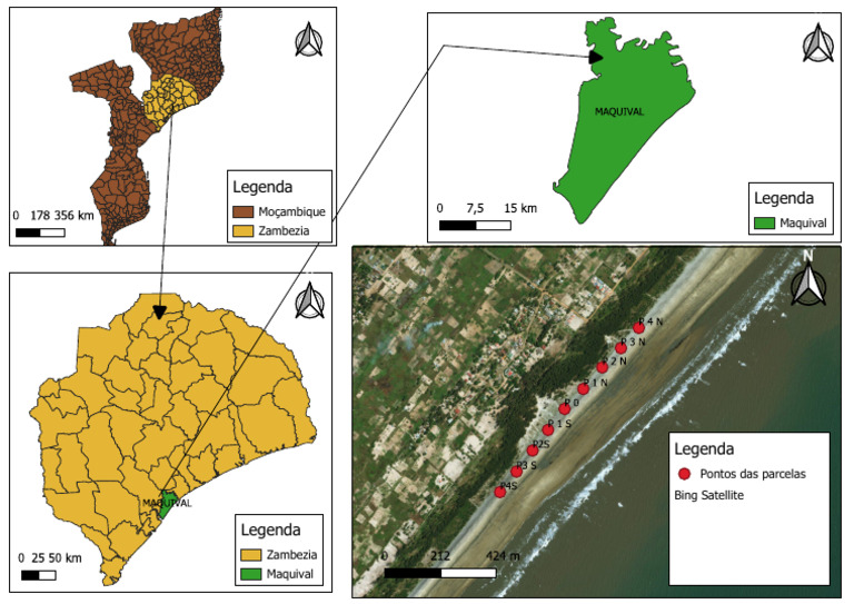 Mapa de Área de Estudo - Praia de Zalala | PDF