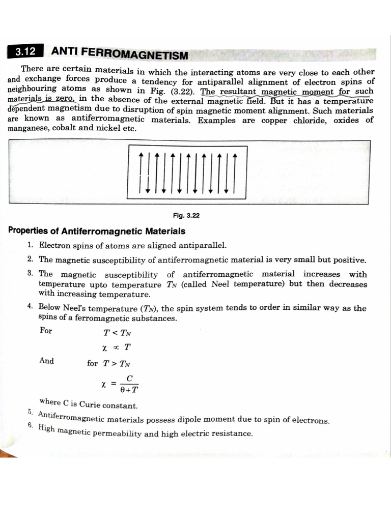 Anti Ferromagnetism | PDF