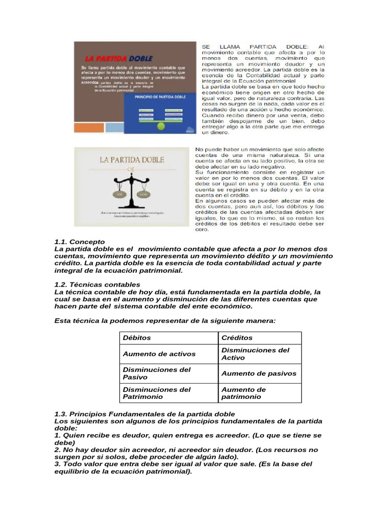 Partida Doble: Fundamentos y Asientos Contables | PDF | Contabilidad ...