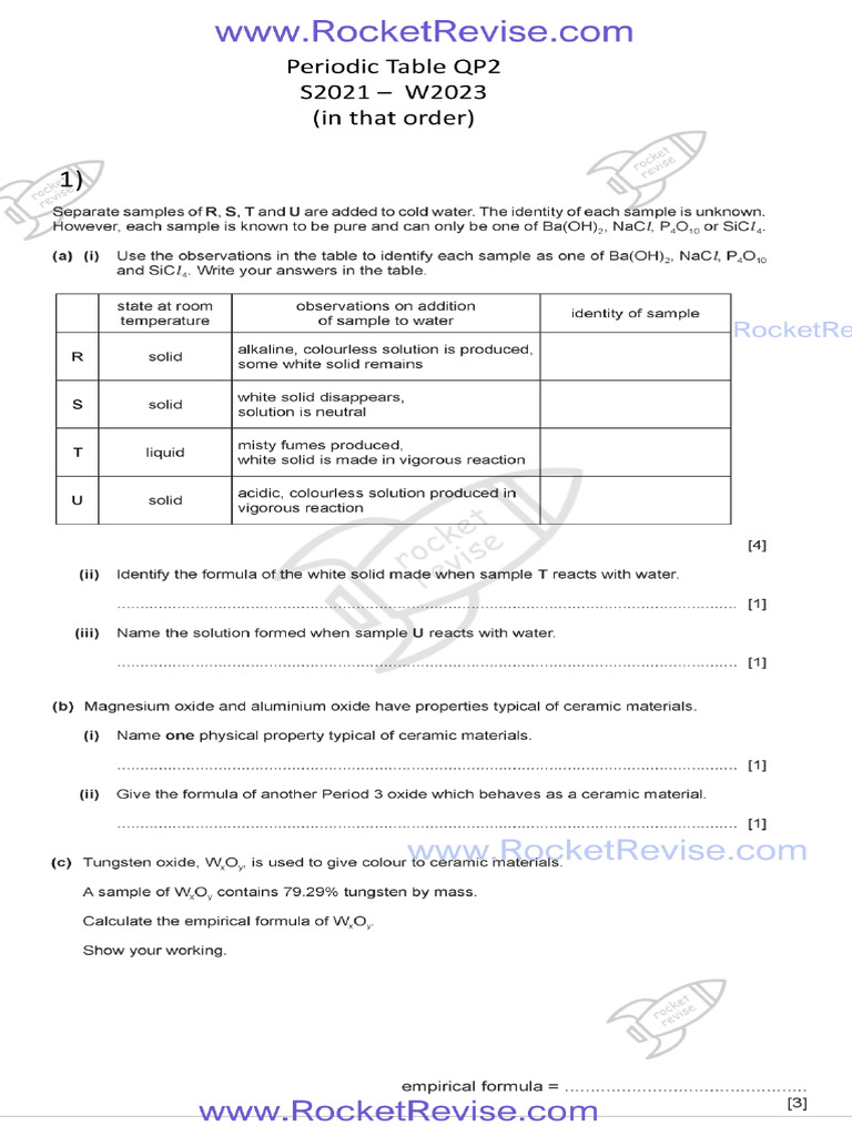 Periodic Table QP2 | PDF