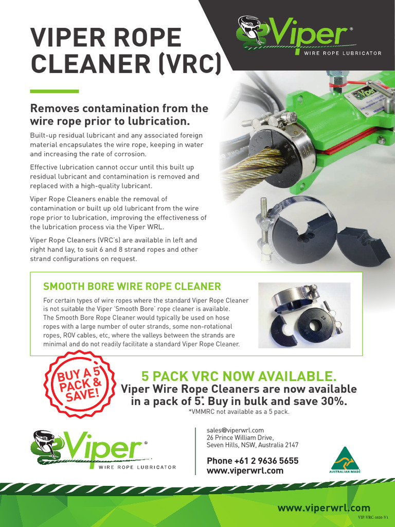 Viper Rope Cleaner 1020 V1 | PDF