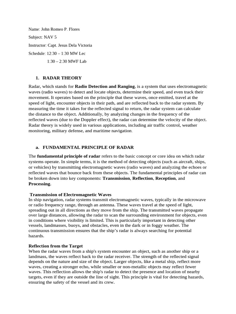 Nav 5 1 15 | PDF | Radar | Navigation