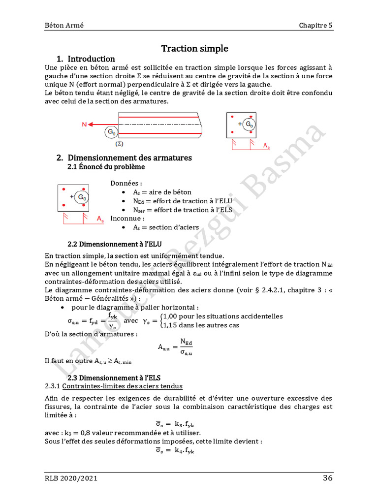 Dimensionnement des Armatures en Béton Armé | PDF | Béton armé | Béton