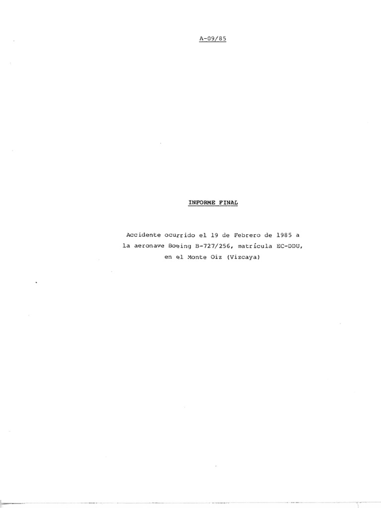 Informe Final Vuelo 610 de Iberia | PDF