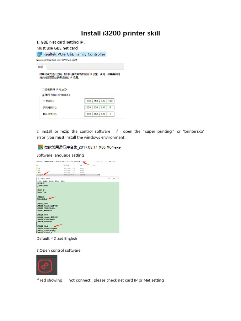 Install I3200 Printer Skill | PDF
