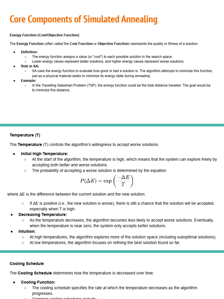 Simulated Annealing: Key Components Explained | PDF | Genetic Algorithm ...
