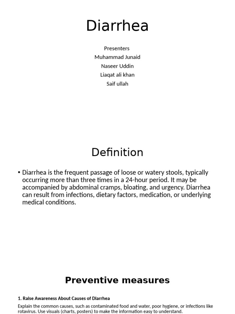 Diarrhea | PDF