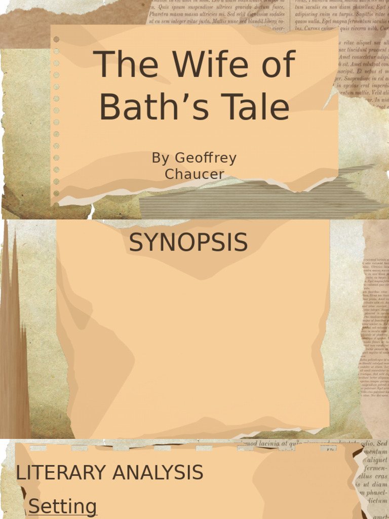 Analysis of The Wife of Bath's Tale | PDF | Narration