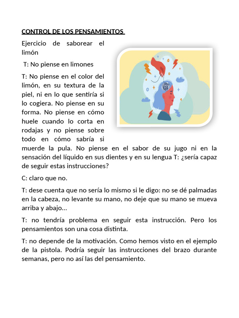 Ejercicio de saborear el limón | PDF