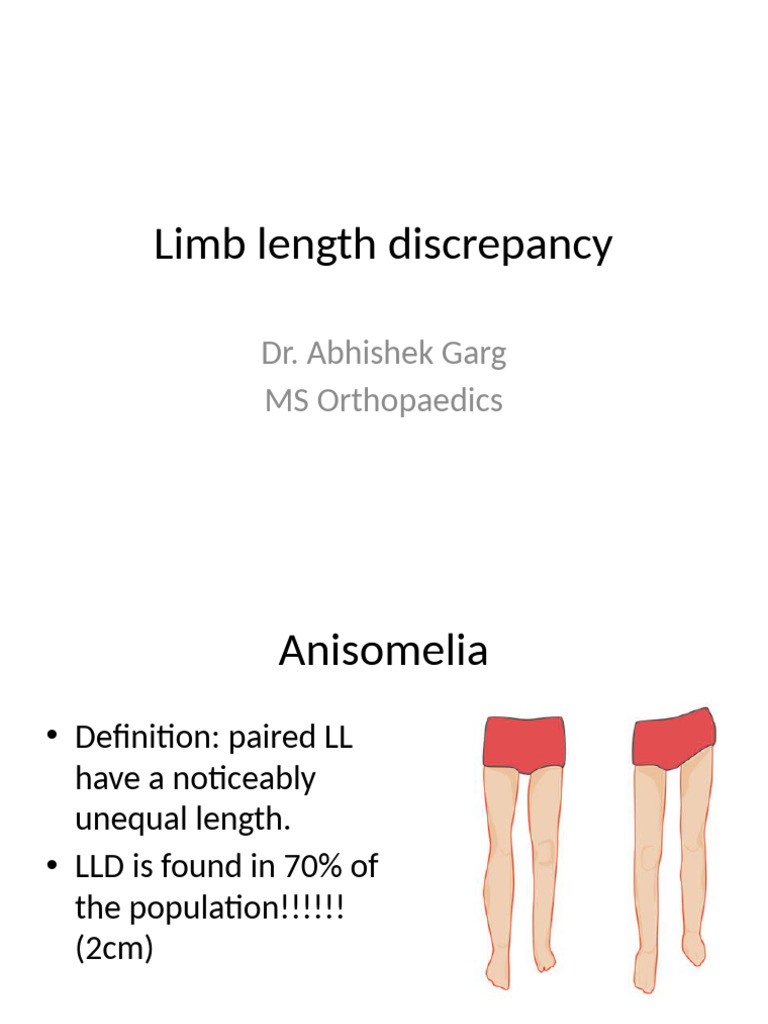 Limb Length Discrepancy | PDF | Anatomical Terms Of Motion | Radiography