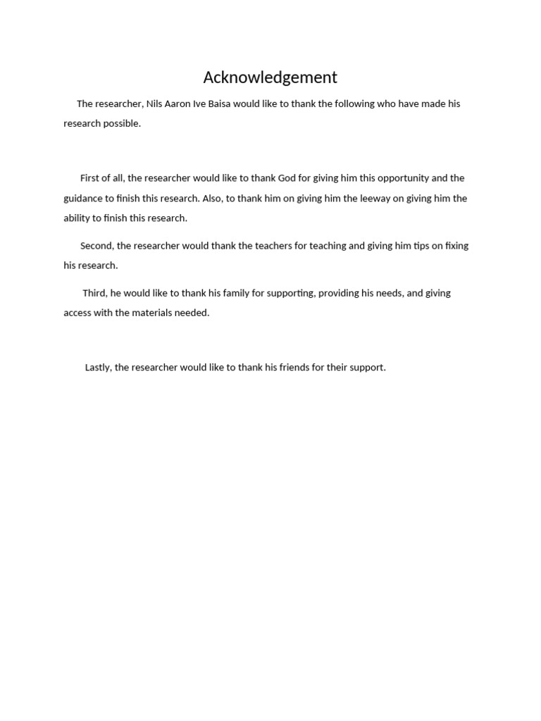 Acknowledgement 1 | PDF