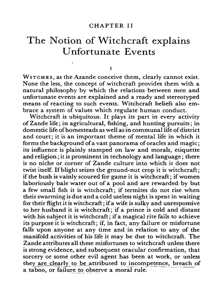 Evans-Pritchard - Witchcraft, Oracles, and Magic Among The Azande ...