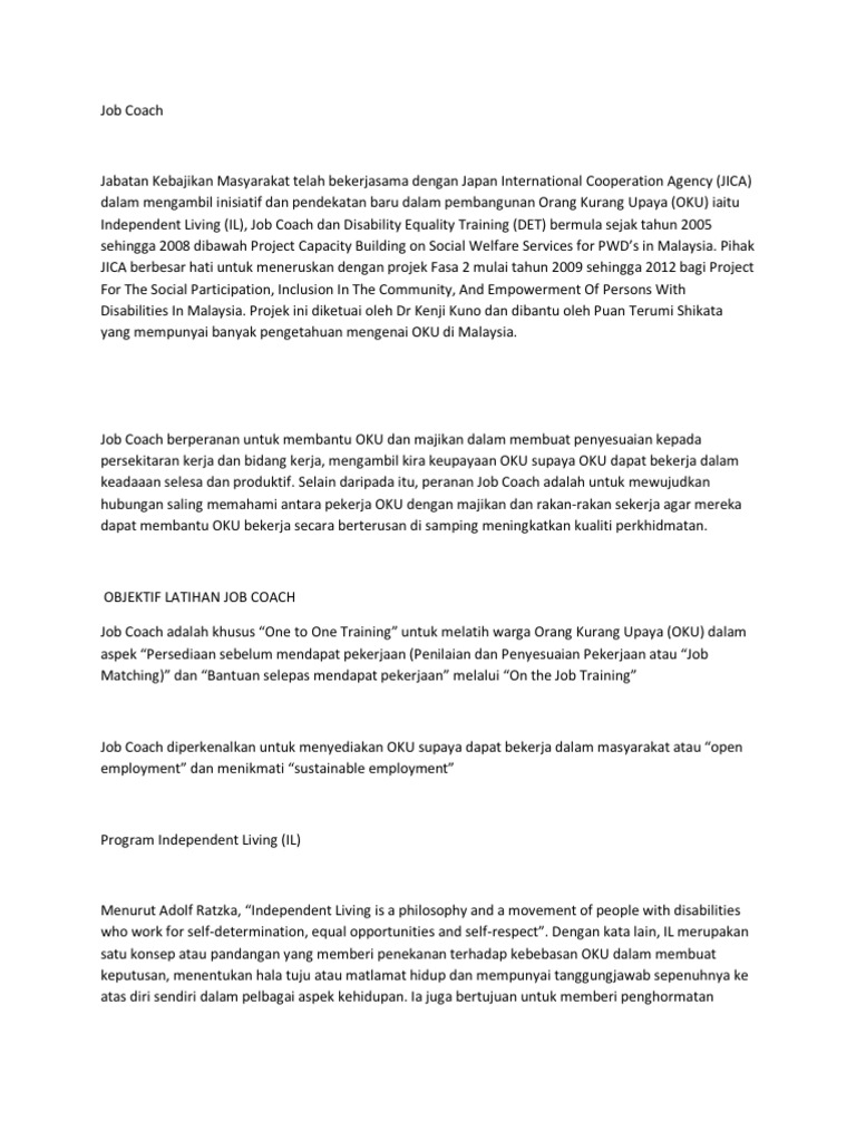 Job Coach | PDF