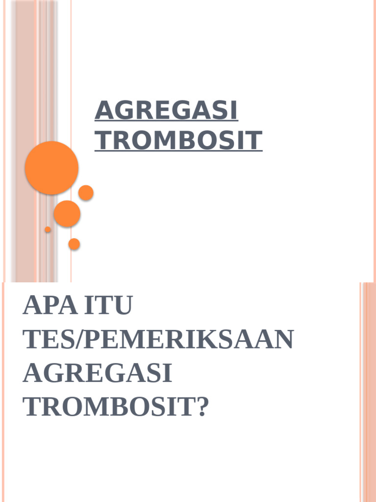 Agregasi Trombosit | PDF